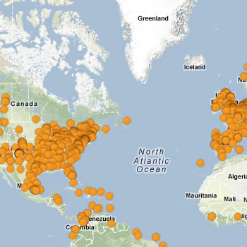 Open Exhibits World Map of Members | Open Exhibits